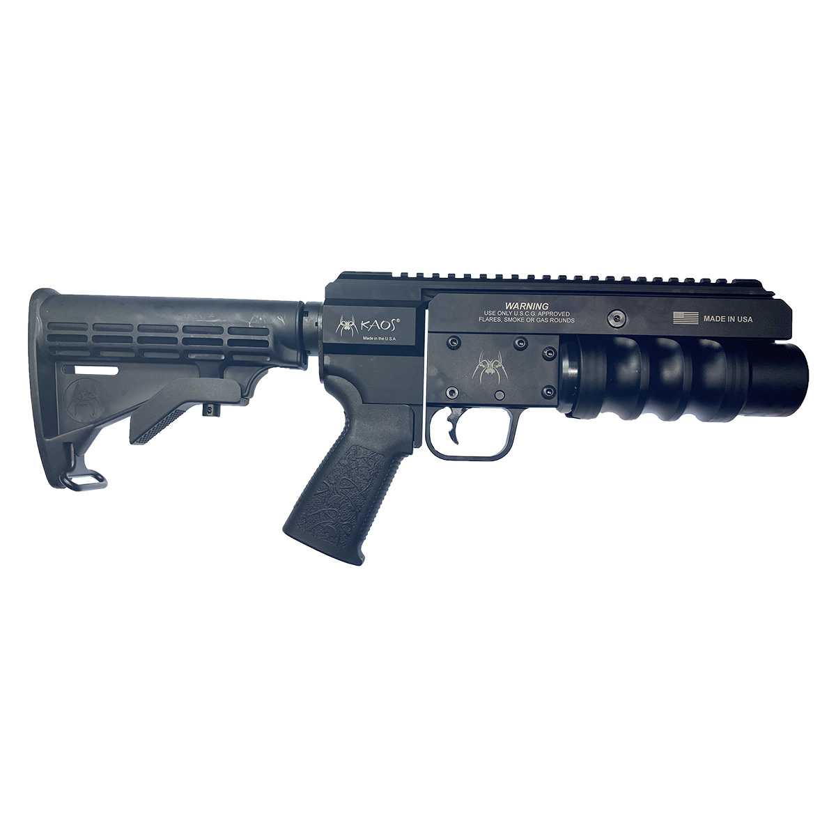 37mm 9" EZ-Loader Gas Flare Launcher w/ 6 Position Stock & Optics Rail ...